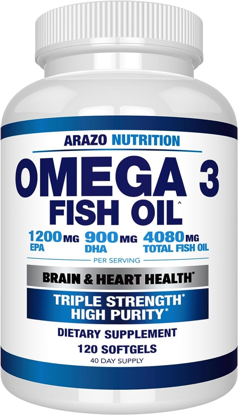 Arazo Nutrition Wild Caught Omega 3 Fish Oil – 120 Soft Gels ...